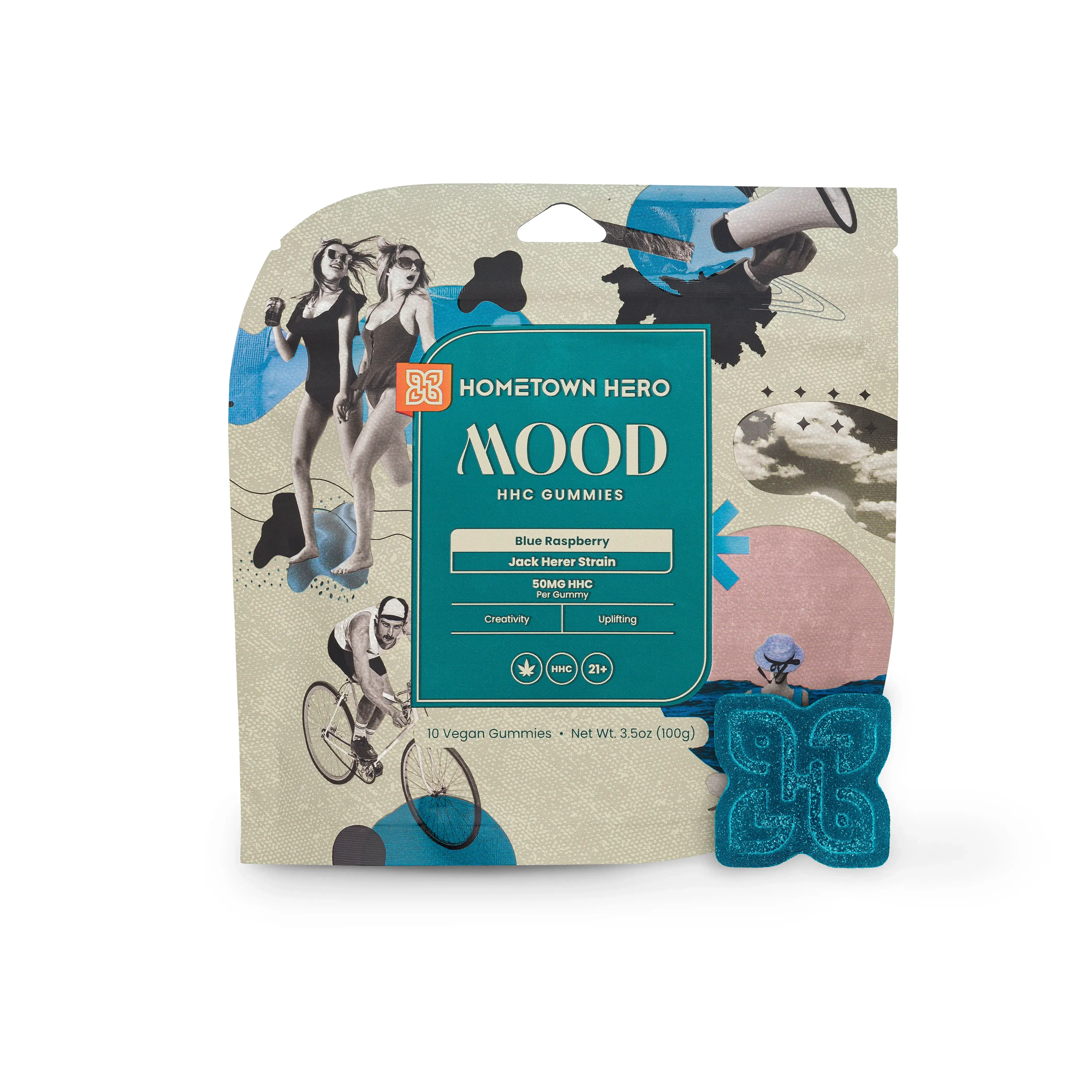 Blue Raspberry x Jack Herer HHC Gummies - 50mg | Hometown Hero