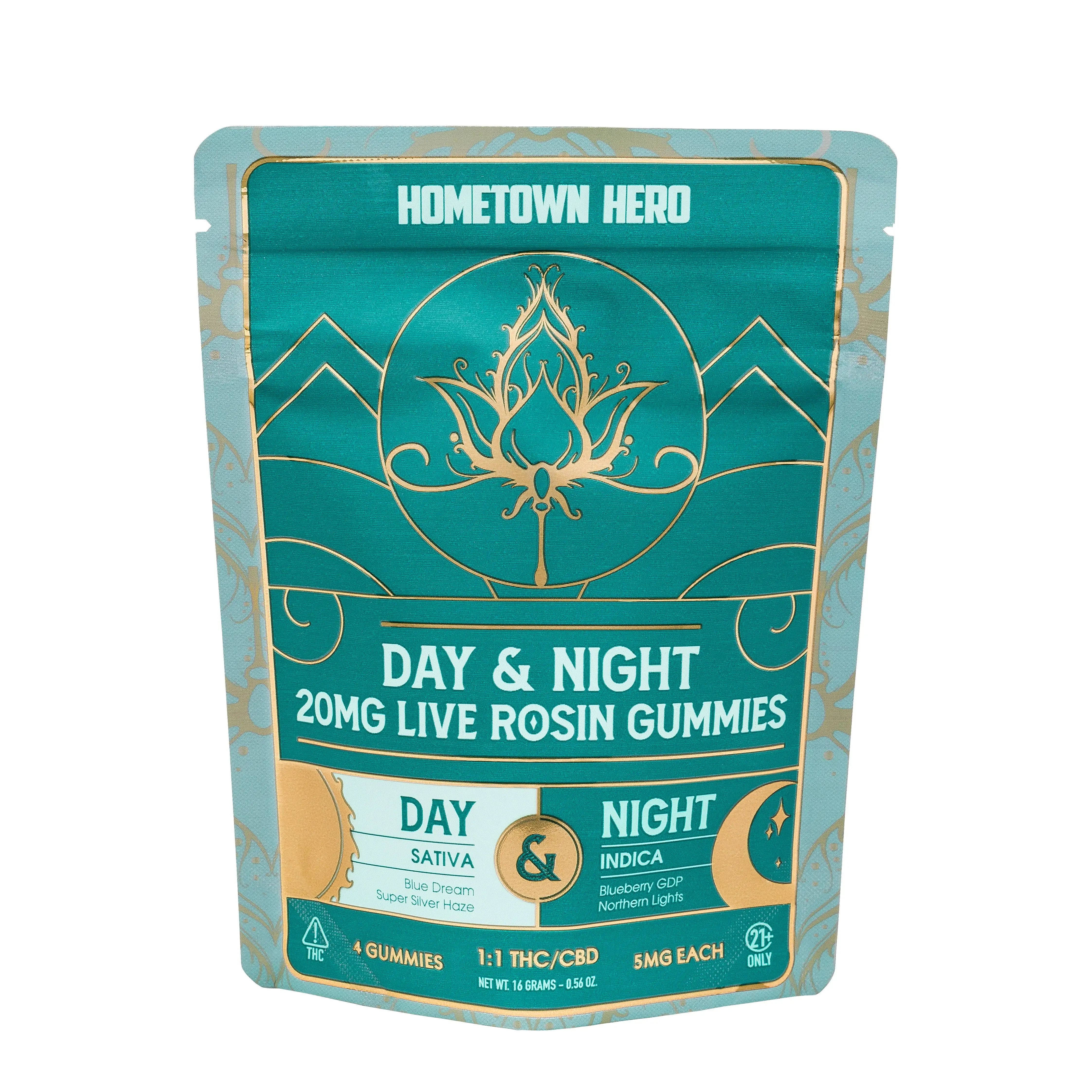 Live Rosin + CBD Gummies Day & Night Sample Pack - 5mg | Hometown Hero